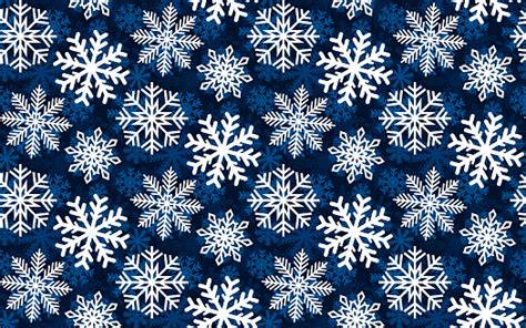 어두운 파란색 배경에 고립 된 아름다운 다른 흰색 눈송이 귀여운 크리스마스 원활한 패턴 포장지 포장을위한 템플릿 벡터 플랫 그래픽 일러스트레이션 텍스처 3차원 형태에 대한