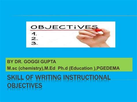 Abcd Method Of Writing Instructional Objectives Pptx