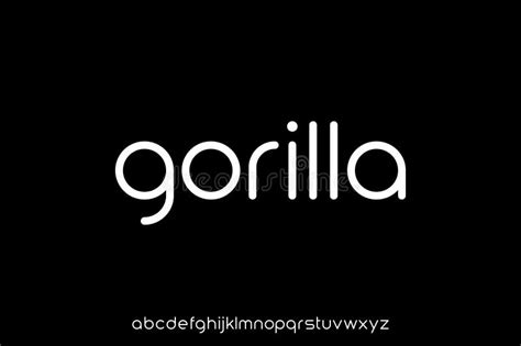 Modern Creative Rounded Sans Serif Font Vector Minimal Design Stock