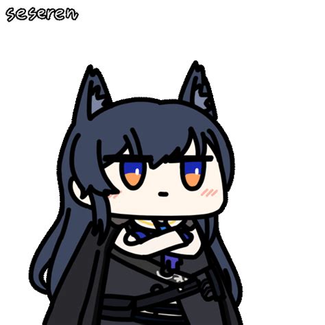 Seseren Texas Arknights Arknights Animated Animated  Lowres 1girl Animal Ears Long