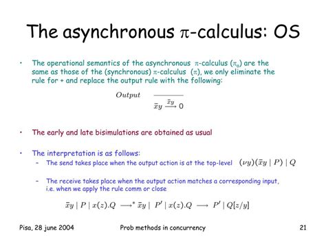 Ppt Lecture 1 The Pi Calculus And The Asynchronous Pi Calculus Catuscia Palamidessi