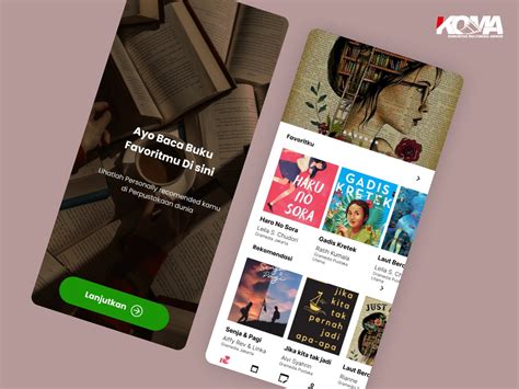 book library app by komunitas multimedia amikom on dribbble