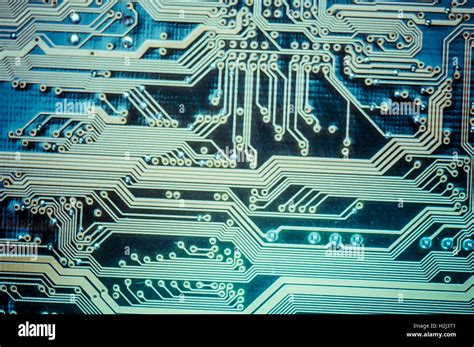 Microcircuit Motherboard Computer And Electronics Modern Backg Stock Photo Alamy