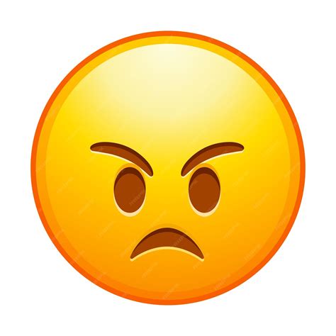 Emoticon Van Topkwaliteit Boos Gezicht Emoji Leuke Geïsoleerde Emoticon