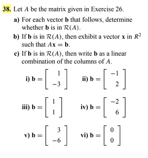 Solved Let A Be The Matrix Given In Exercise A For Chegg