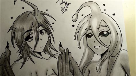 Papi And Suu Speed Drawing From Monster Musume No Iru Nichijou Manga Tales Griffyn Youtube