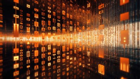 futuristic cyberspace with binary code background generative ai stock