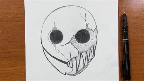 Easy To Draw How To Draw Creepy Mask Step By Step YouTube