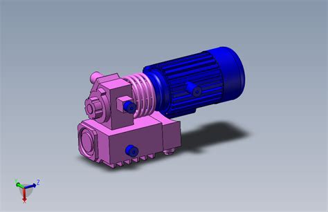 真空泵三维模型 Solidworks 2018 模型图纸下载 懒石网