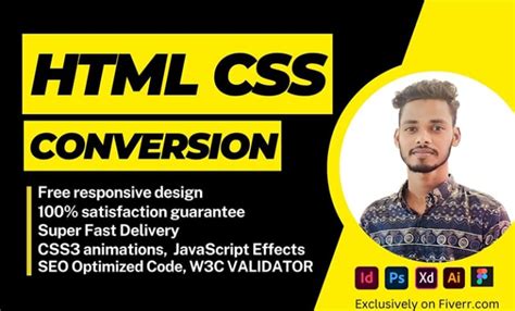 Convert Psd To Html Xd To Html Figma To Html And Css Bootstrap 5 By