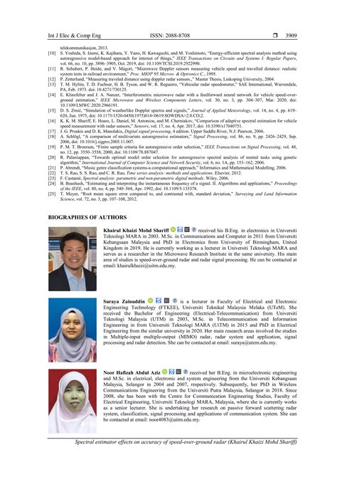 Spectral Estimator Effects On Accuracy Of Speed Over Ground Radar Pdf
