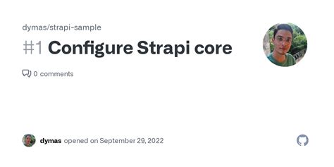 configure strapi core · issue 1 · dymas strapi sample · github