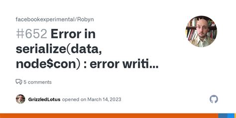 Error In Serializedata Nodecon Error Writing To Connection · Issue 652