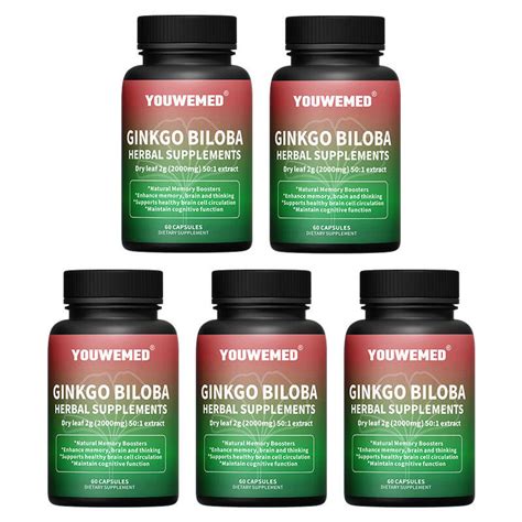 ginkgo leaf capsules 2000 mg promotes brain health and mental
