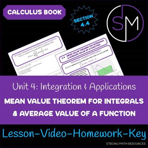Calculus 44 Mean Value Theorem For Integrals And Average Value Of A