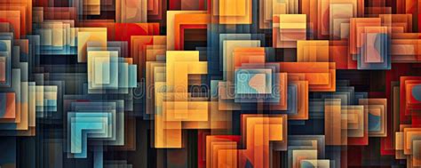 Symphony Of Geometric Abstractions Intersecting And Overlapping Forming A Captivating Maze Of