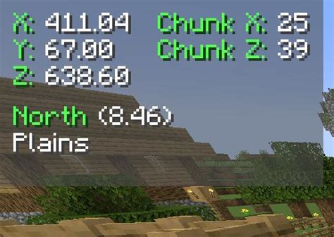 Coordinates Display [1 21 8] [1 20 6] [1 19 4] [1 18 2] [1 17 1] Моды на Майнкрафт Geroncraft