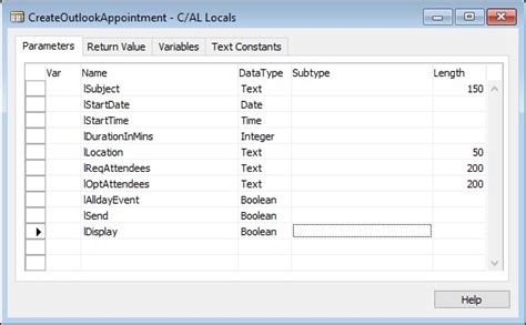 Programmatically Creating Outlook Appointment In Navision Arksd