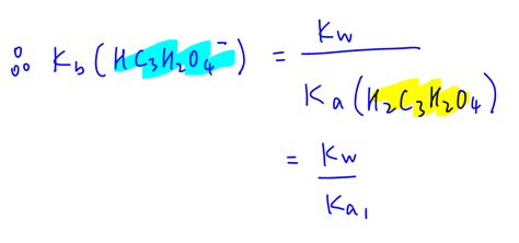 Calculate Kb Of Conjugate Base From Kw