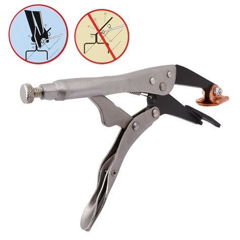Plug Weld Pliers Clamp Plugweld Welding Tool Fork Jaw Copper Pad
