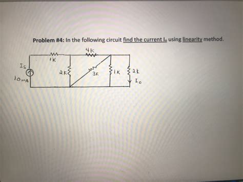 solved problem 4 in the following circuit find the current