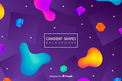 그라디언트 유체 모양 배경 무료 벡터