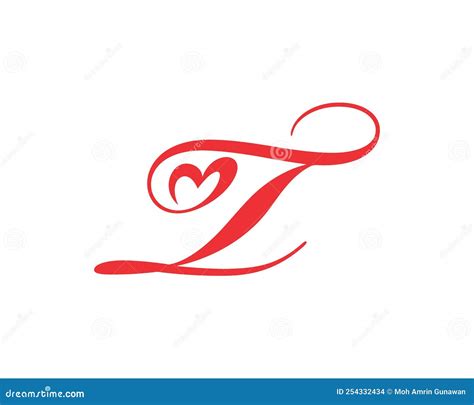 Letter T With Heart Shape Logo Design Vector Stock Vector Illustration Of Heart Line