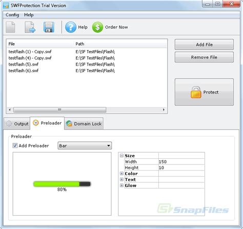SWFProtection Screenshot And Download At SnapFiles Com