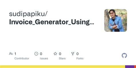 Github Sudipapikuinvoicegeneratorusing React