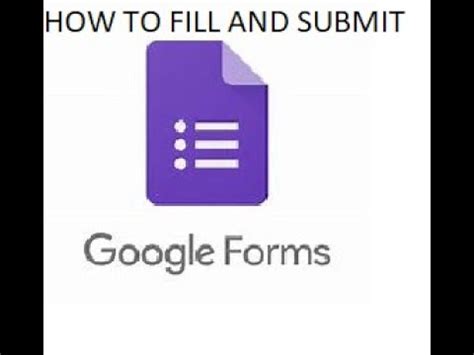 How To Fill And Submit Google Form YouTube