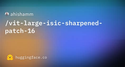 Ahishamm Vit Large Isic Sharpened Patch At Main