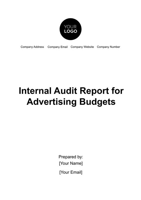 Free Internal Audit Report For Advertising Budgets Template To Edit Online