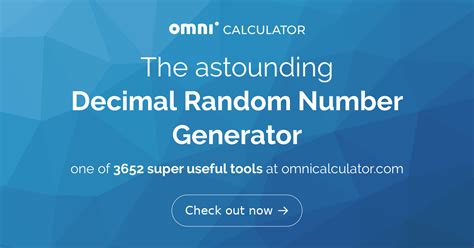 Decimal Random Number Generator