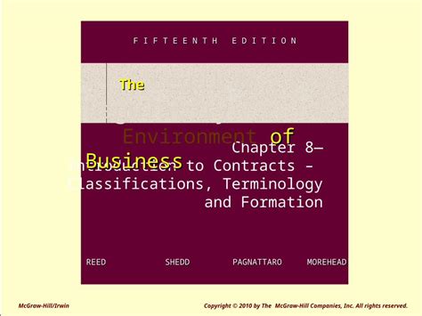 Ppt Chapter 8— Introduction To Contracts Classifications