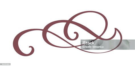 손으로 그린 테두리 번 창 구분 서 예 디자이너 요소입니다 흰색 배경 벡터 빈티지 웨딩 일러스트 격리 됨 벡터에 대한 스톡 벡터 아트 및 기타 이미지 Istock