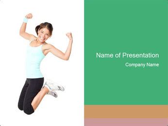 Full Body Image Of Multiracial Fitness Woman Jumping And Flexing Muscles On White Background An