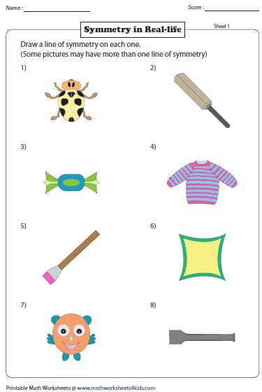 Symmetry Worksheets