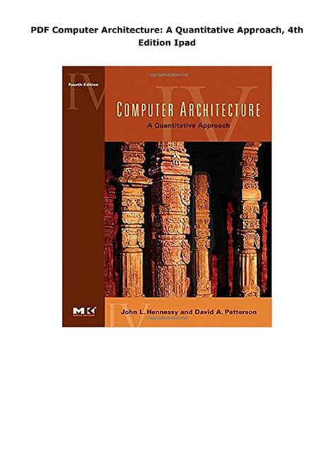 PDF Computer Architecture A Quantitative Approach Th Edition Ipad