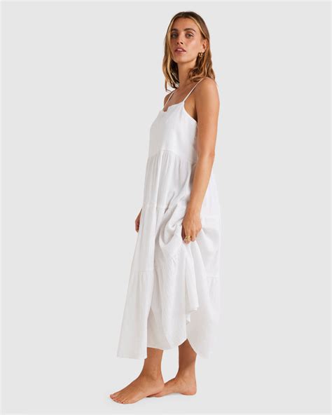 Womens Lost Love Maxi Dress White Billabong Au