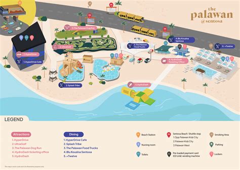 Palawan Island Tourist Spots Map