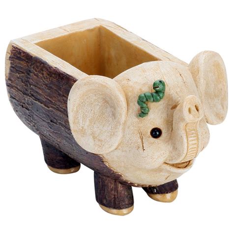 Homemaxs Animal Shaped Succulent Planter Elephant Planters For Indoor