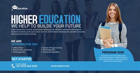 higher education facebook event cover template postermywall