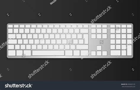 Modern Layout Keyboard Gray Computer Keyboard Stock Vector Royalty