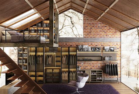 国外衣帽间的一款简单的工业风空间家装设计雪狐妖85原创作品 站酷zcool