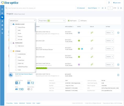 Live Optics Rvtools How To Upload The Excel Output To Create A Project Dell Uk