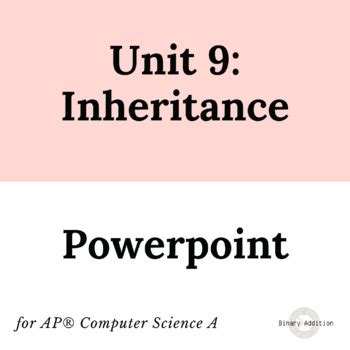 Unit Inheritance AP Computer Science A PowerPoint By Binary Addition