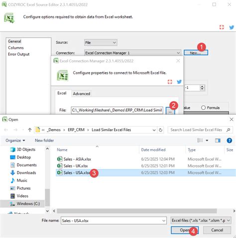 How To Load Multiple Excel Files Into Sql Server Automatically Cozyroc Ssis Components
