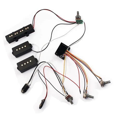 3 밴드 배선 하네스 앰프 Amp Eq 프리앰프 이퀄라이저 픽업 재즈베이스정밀베이스 기타 액세서리 1 세트기타 구성품