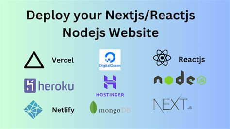 Deploy Reactjs Nextjs Website To Vercelnetlifydigitaloceanhostinger