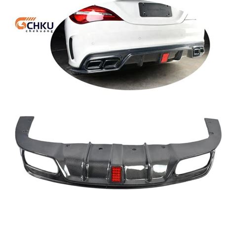 For Benz Cla Rear Bumper W117 220 260 Cla45 Carbon Fiber Car Diffuser